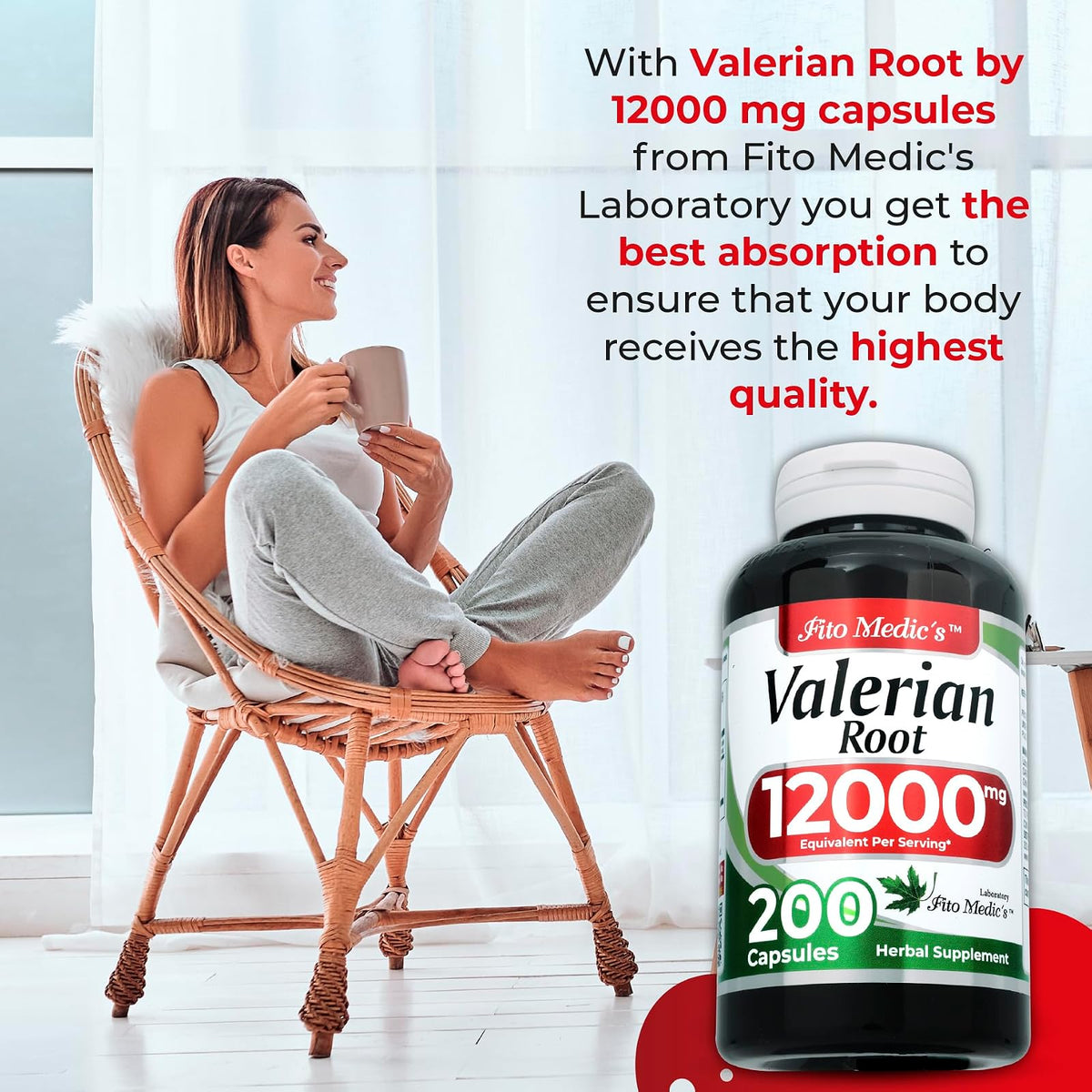 200 capsules valerian herbal supplement
