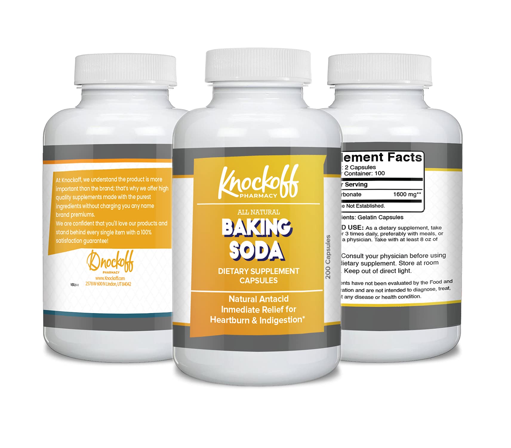 200 count baking soda capsules