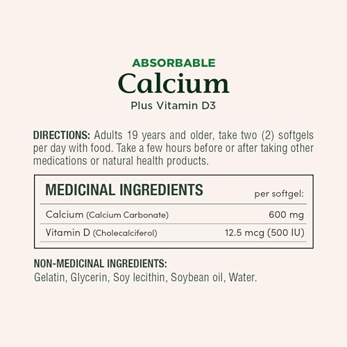 200 count calcium tablets for convenience