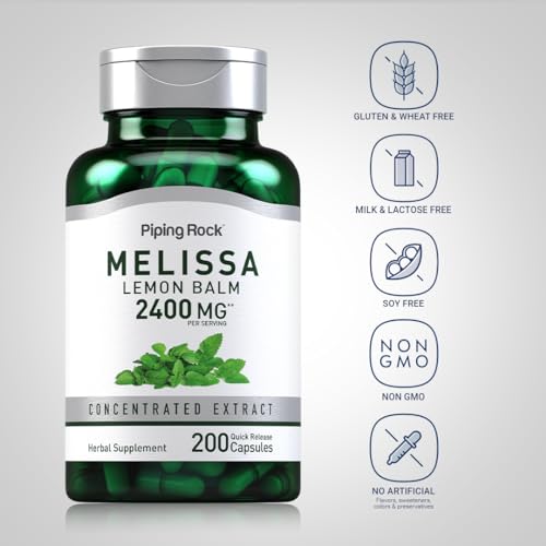 200 count lemon balm capsules for wellness