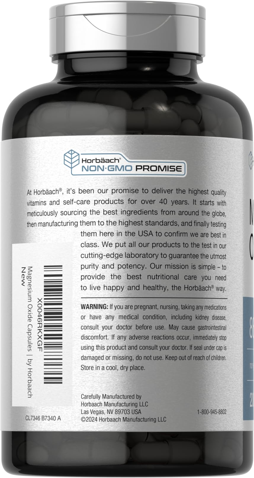 200 count magnesium capsules for wellness