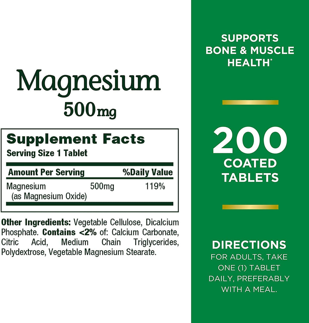 200 count magnesium supplement pack