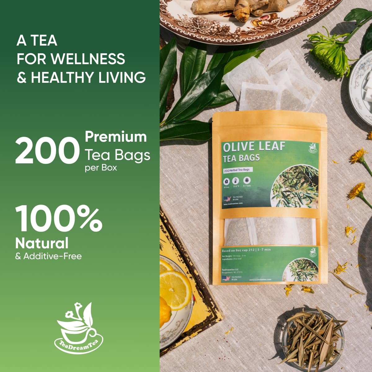 200 count olive leaf tea