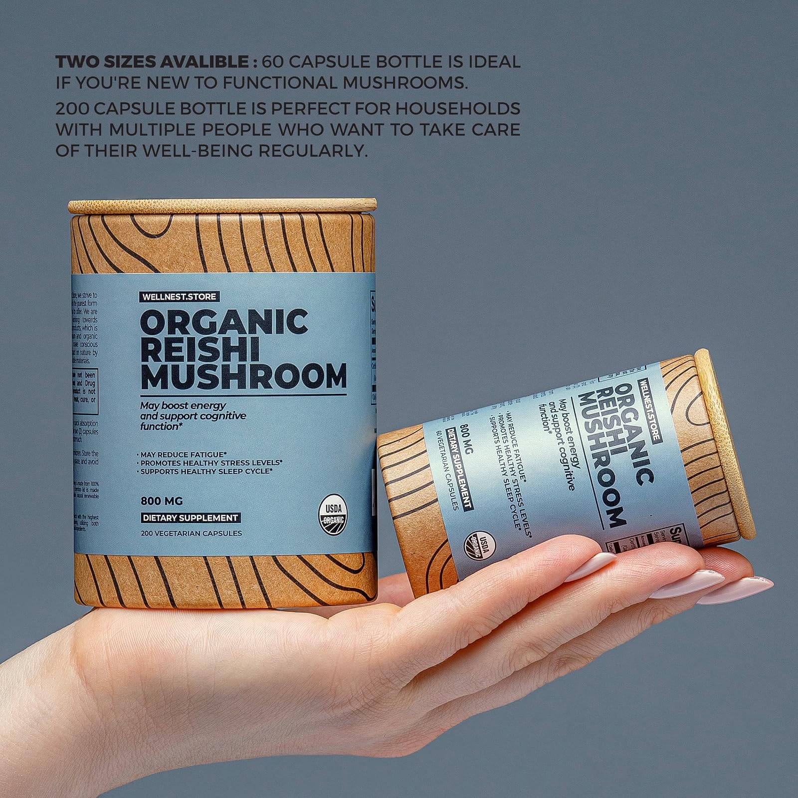 200 count reishi mushroom supplement