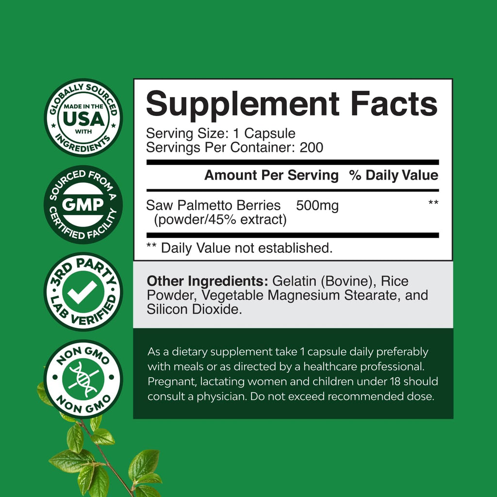 200 count saw palmetto for daily use