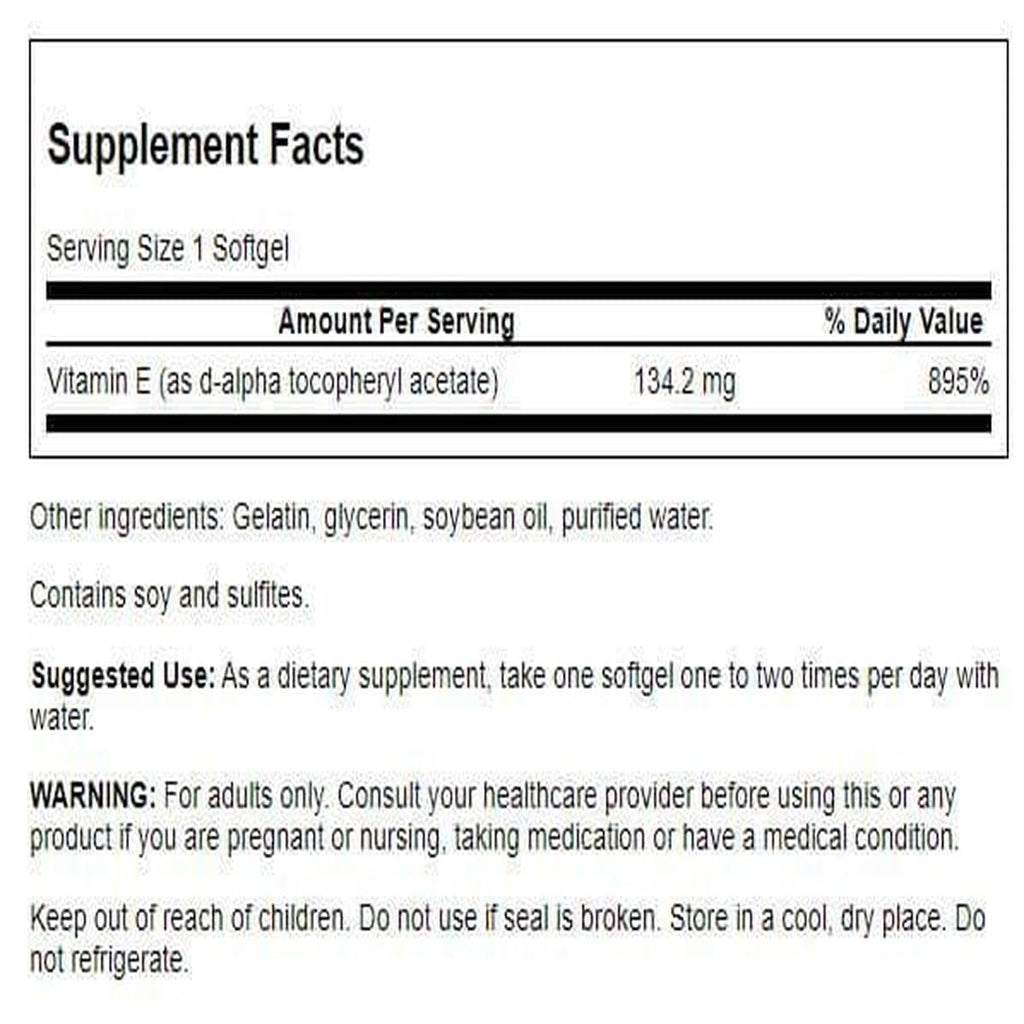 200 IU Vitamin E antioxidant support