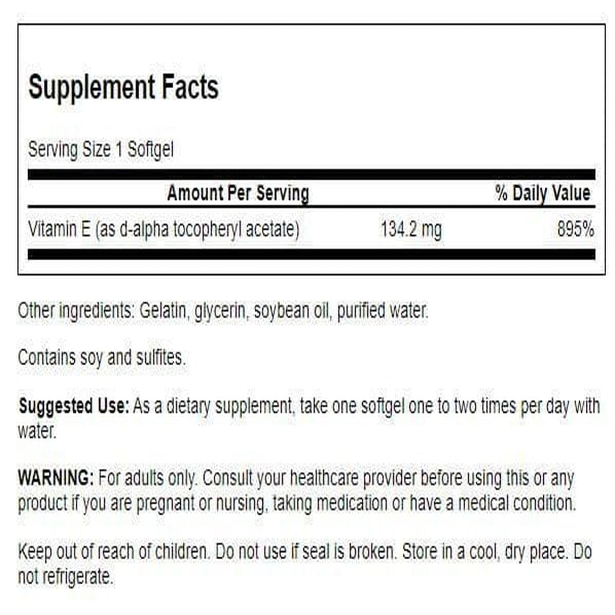 200 IU Vitamin E antioxidant support