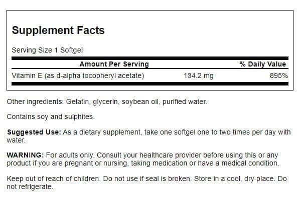 200 IU Vitamin E antioxidant support
