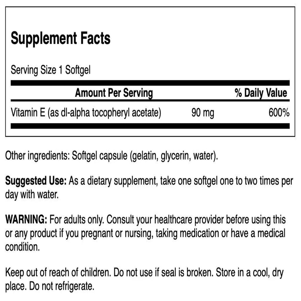 200 IU Vitamin E for antioxidant support