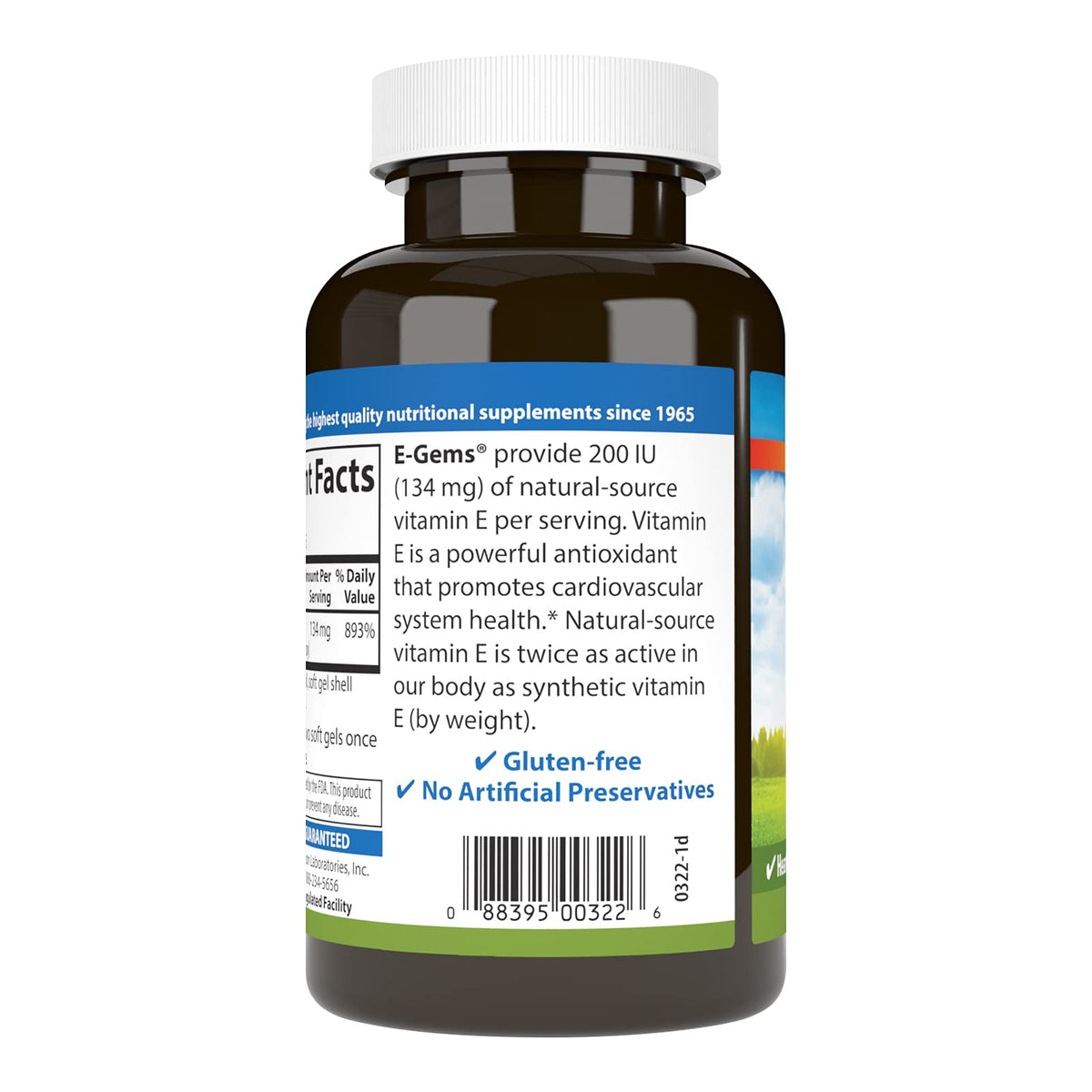 200 IU Vitamin E supplement