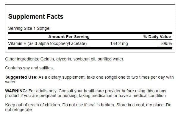 200 IU Vitamin E support for immune function