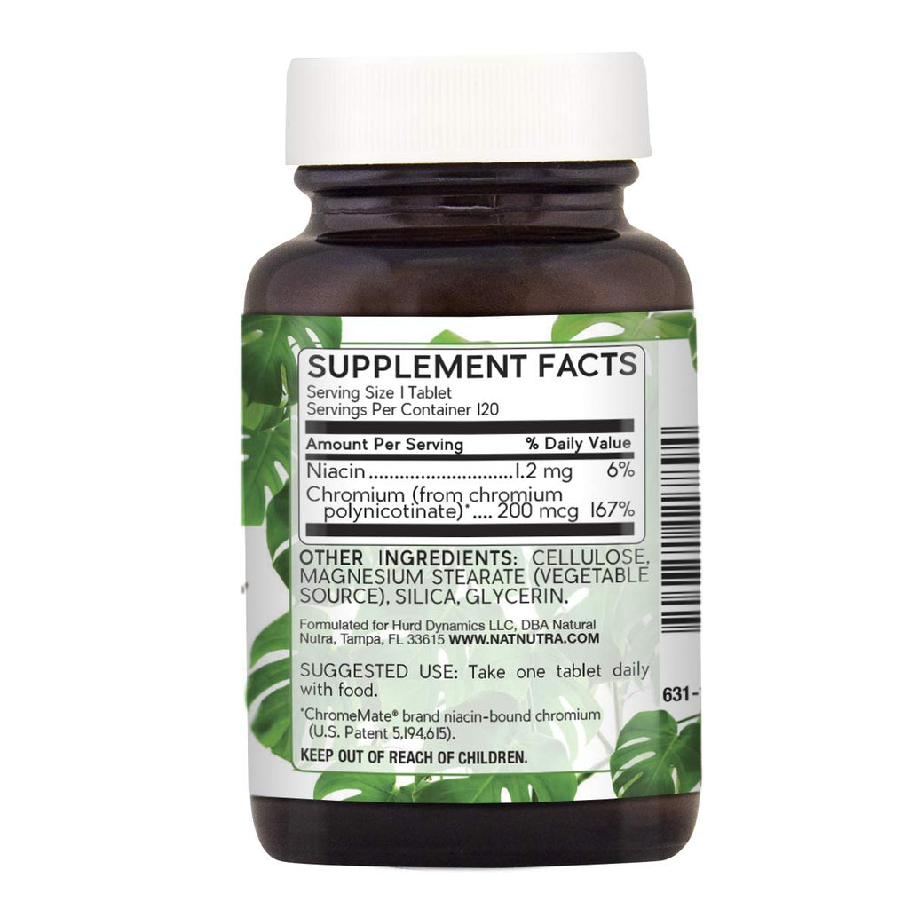 200 mcg chromium for balanced nutrition