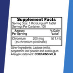 200 mcg chromium picolinate sublingual