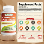 200 mcg Chromium Picolinate tablets