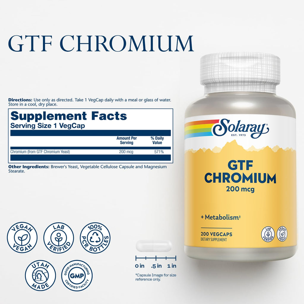 200 mcg chromium supplement for metabolism