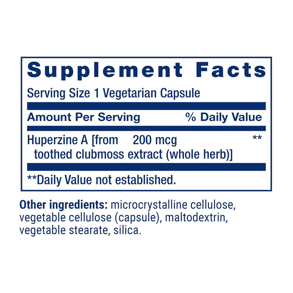 200 mcg Huperzine A capsules for brain health