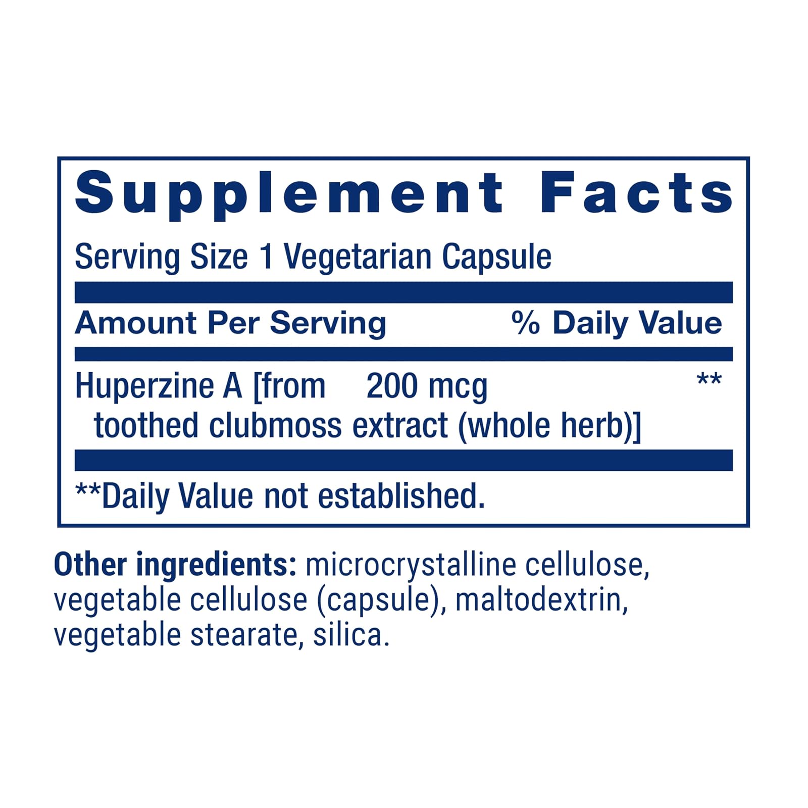 200 mcg Huperzine A capsules for brain health