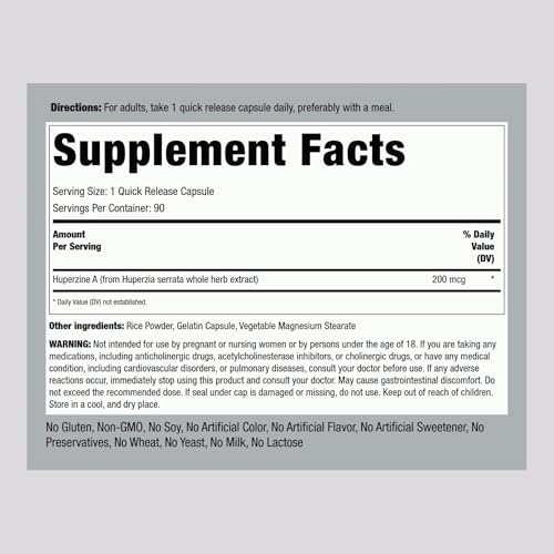 200 mcg Huperzine A dosage