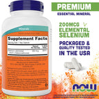 200 mcg selenium capsules for health