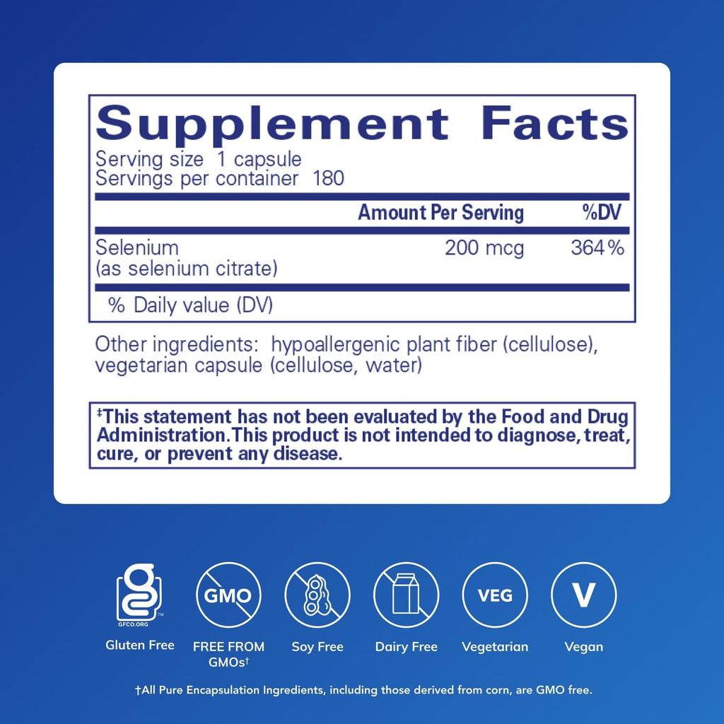 200 mcg selenium citrate for immune support