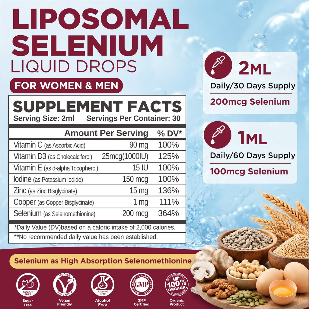 200 mcg selenium drops for immunity
