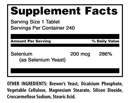 200 mcg selenium for immune support
