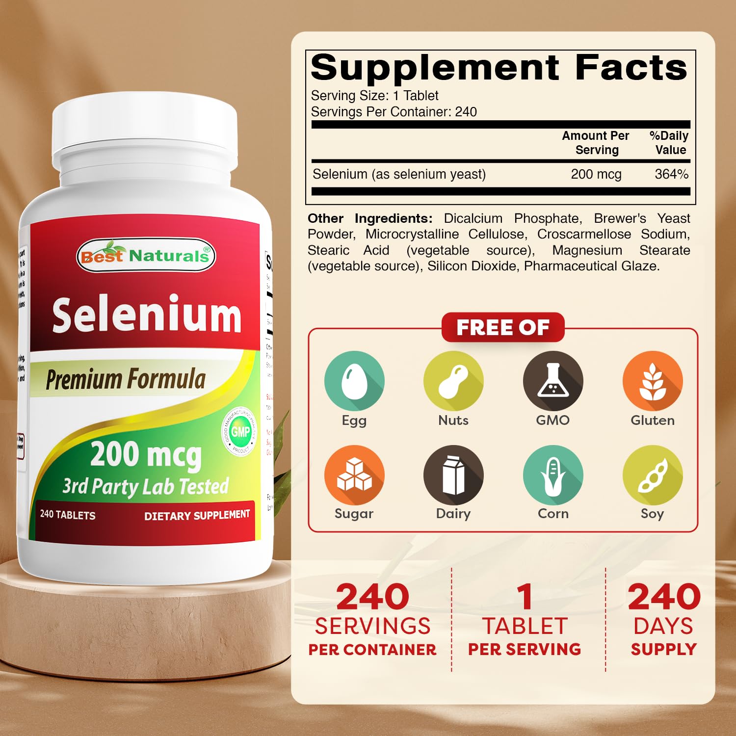 200 mcg selenium for immune support
