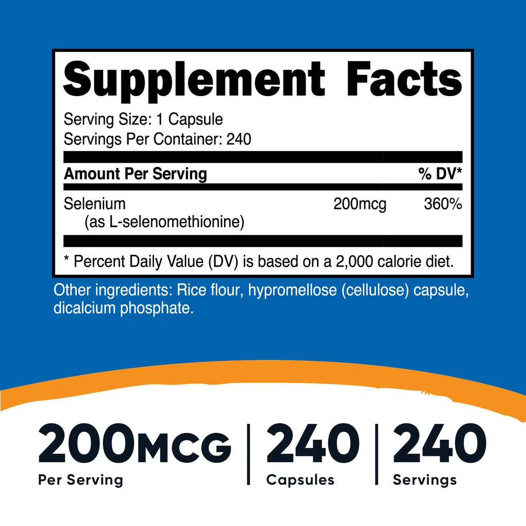 200 mcg selenium supplement benefits