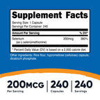200 mcg selenium supplement benefits