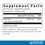 200 mcg selenium supplement capsules