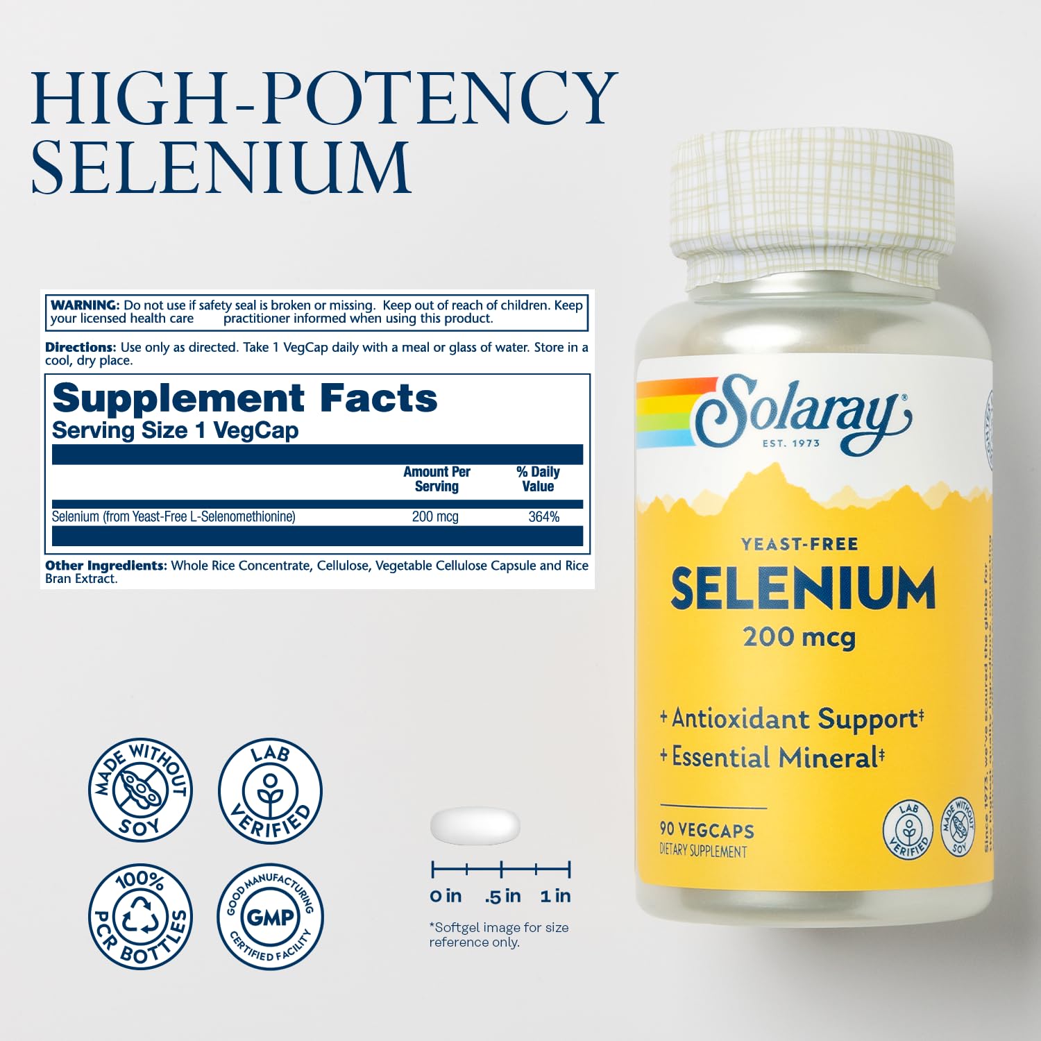 200 mcg selenium vegcaps for health
