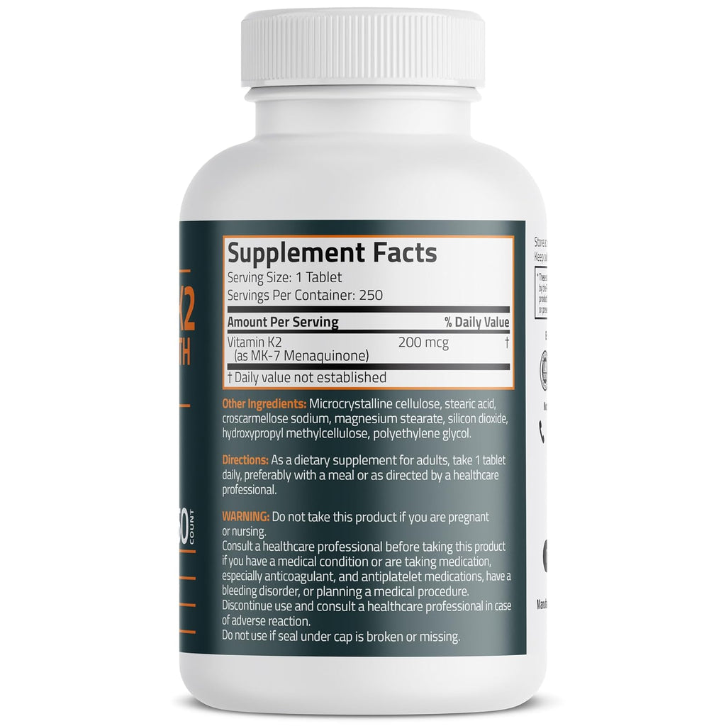 200 mcg vitamin K2 MK-7 dosage