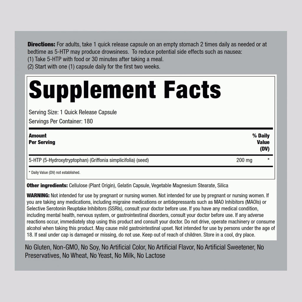 200 mg 5-HTP for relaxation