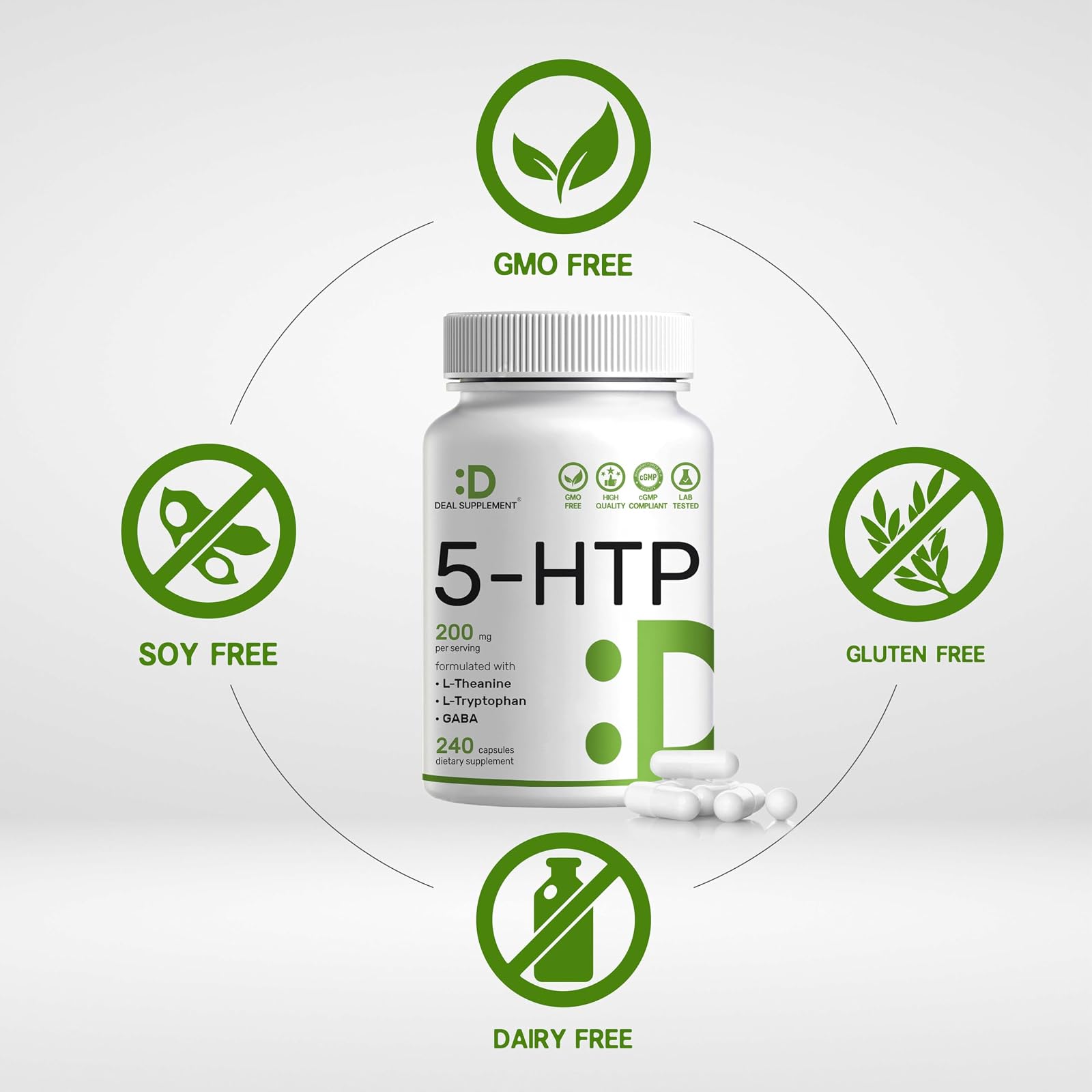 200 mg 5-HTP for stress relief
