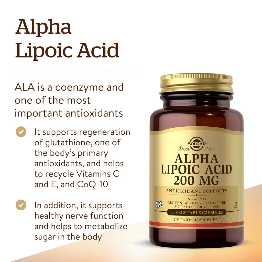 200 mg alpha lipoic acid capsules