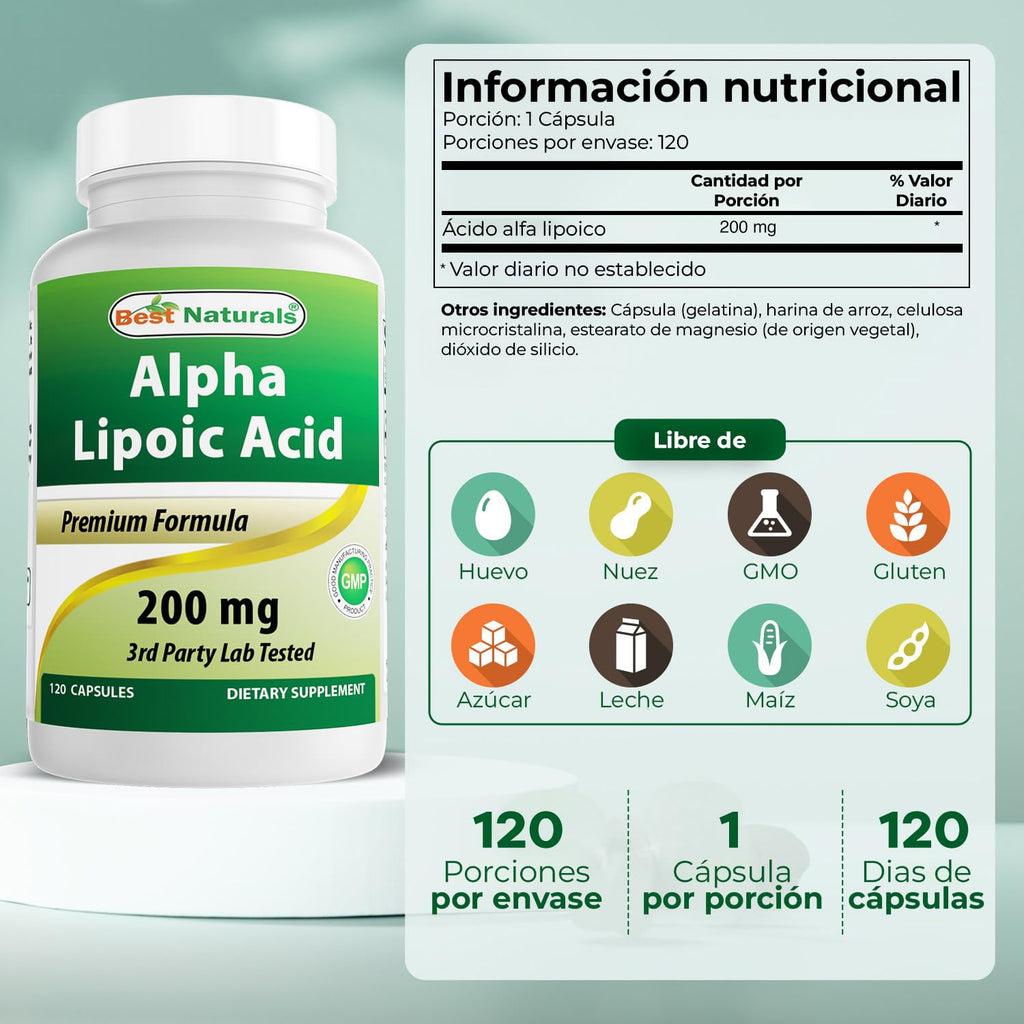 200 mg alpha lipoic acid capsules