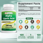200 mg alpha lipoic acid capsules