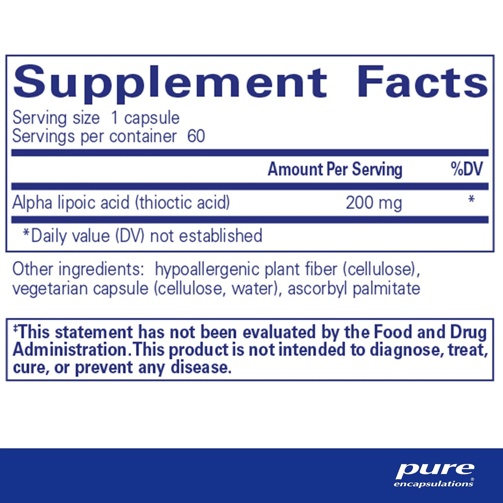 200 mg alpha lipoic acid supplement