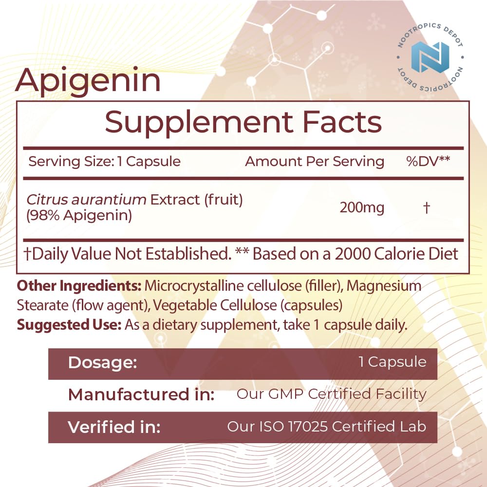200 mg Apigenin capsules for wellness