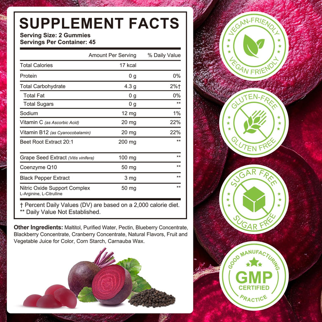 200 mg beet root gummies for vitality