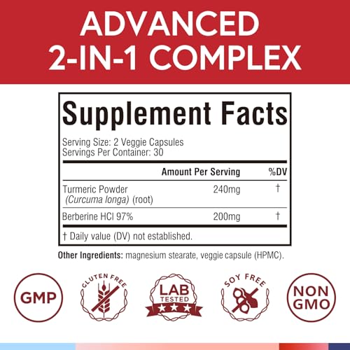 200 mg Berberine HCl capsules
