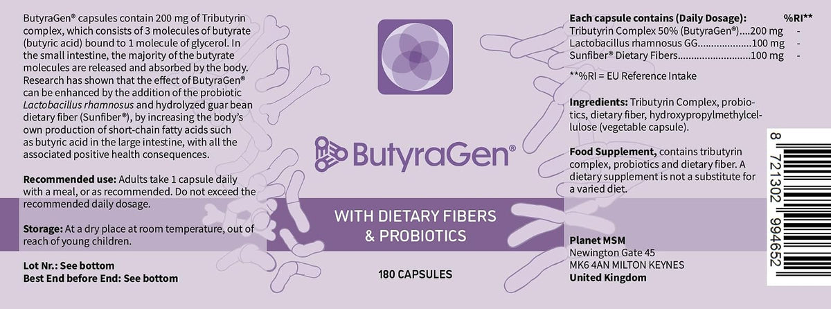 200 mg Butyrate Capsules for daily wellness