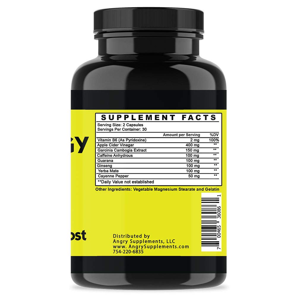 200 mg caffeine capsules for energy