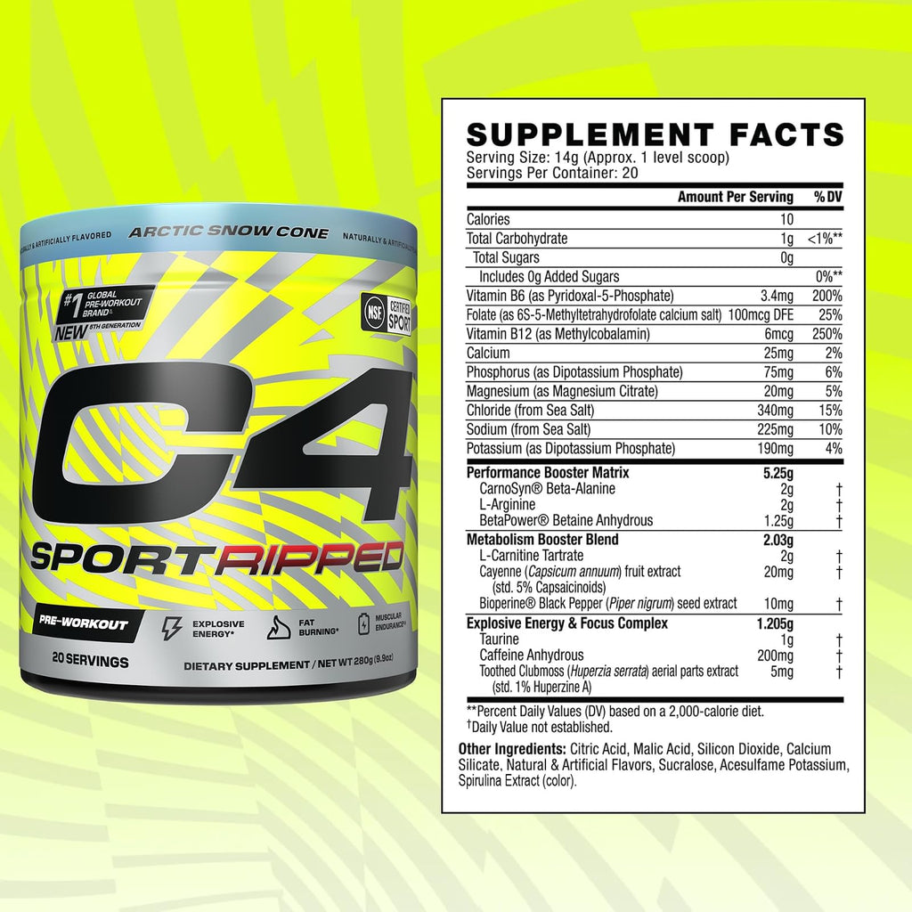 200 mg caffeine pre-workout supplement
