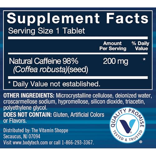 200 mg caffeine tablets for workout boost