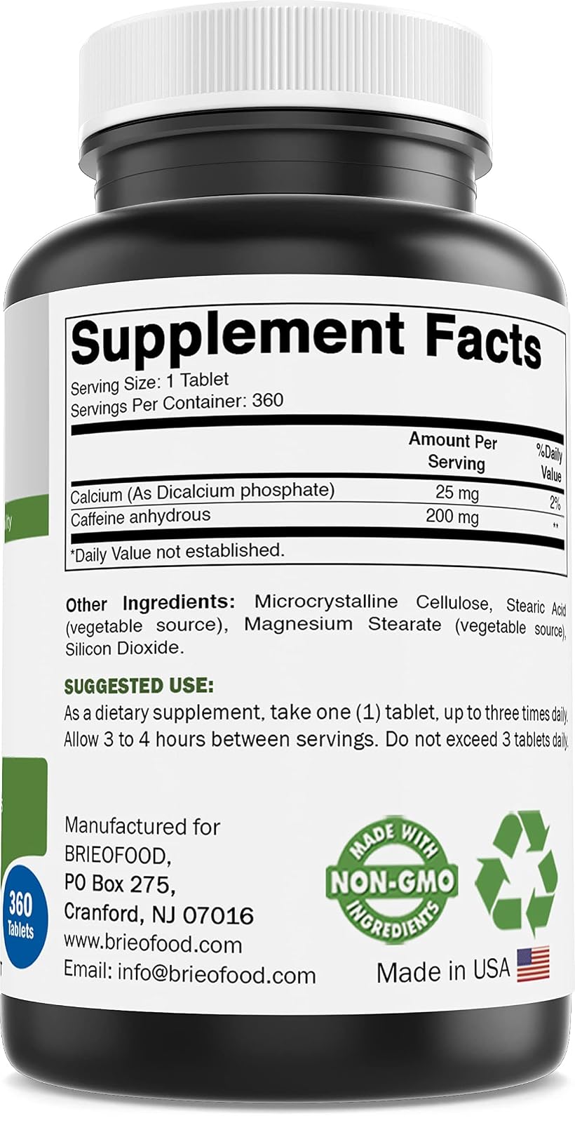 200 mg caffeine tablets for workouts