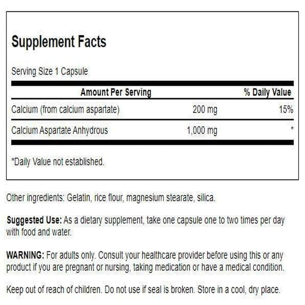 200 mg calcium aspartate for bone health