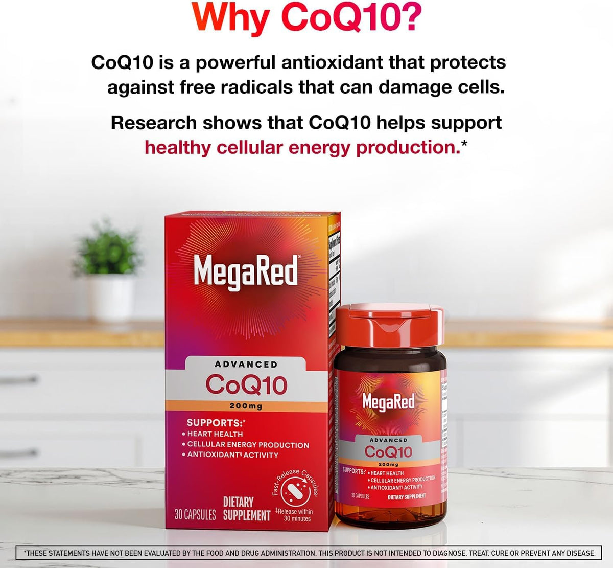 200 mg CoQ10 for cellular energy