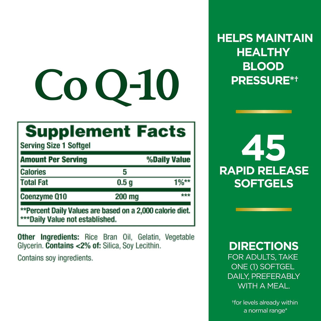 200 mg CoQ10 for heart health