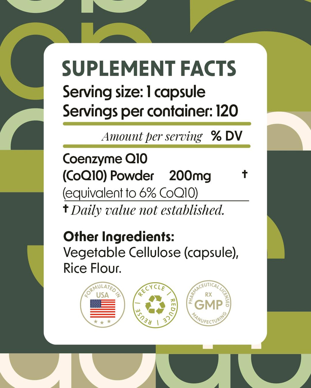 200 mg CoQ10 for heart health